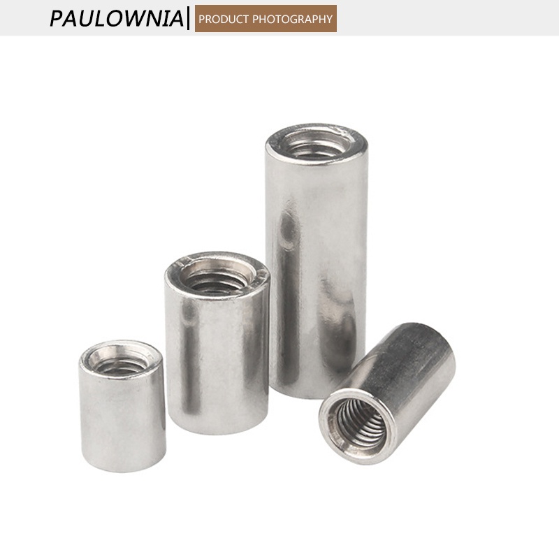 M8 M10 304 Stainless Steel Round Coupling Nuts Extend Long Lead Screw ...