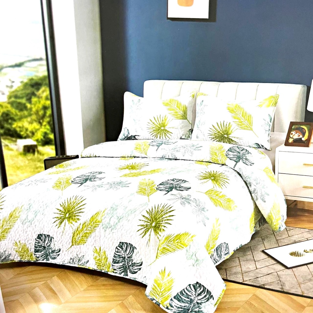 Cadar Patchwork Set 3 IN 1 Saiz Queen Reversible Corak Kartun dan Bunga ...