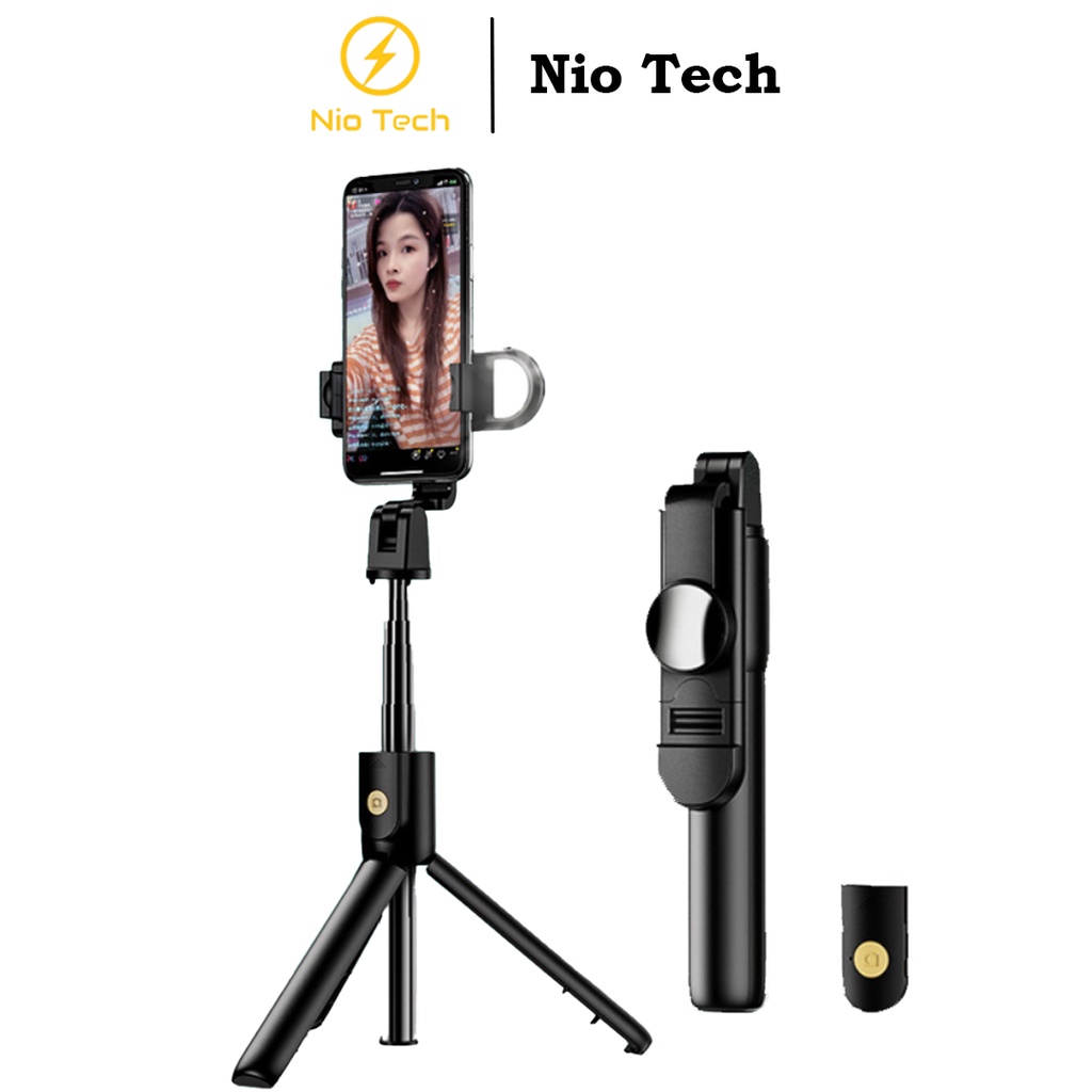 NioTech Bluetooth Selfie Stick Integrated 3 in 1 Monopod Tripod for IOS and Android 自拍神器 蓝牙自拍杆 ...