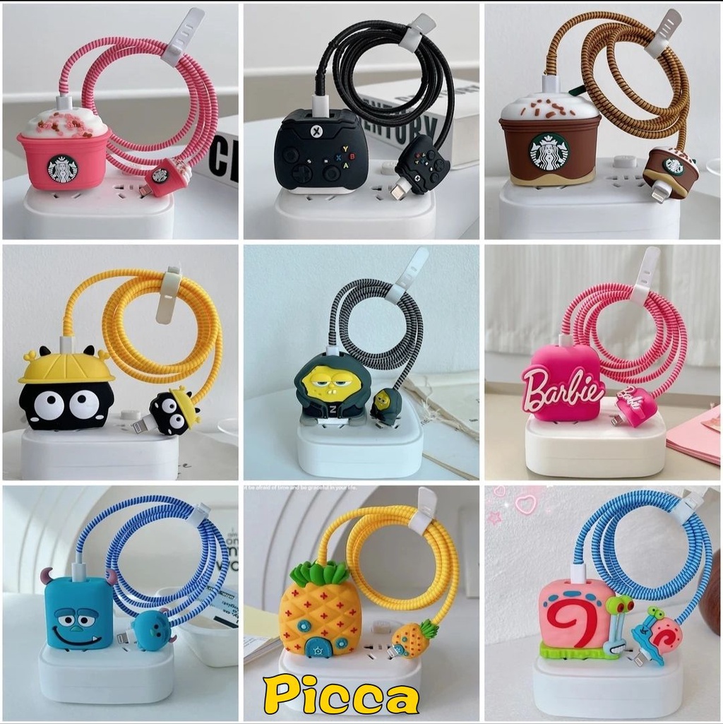 4 in 1 Set Cable Protector for IPhone / IPad 18W/20W Charger Protection ...