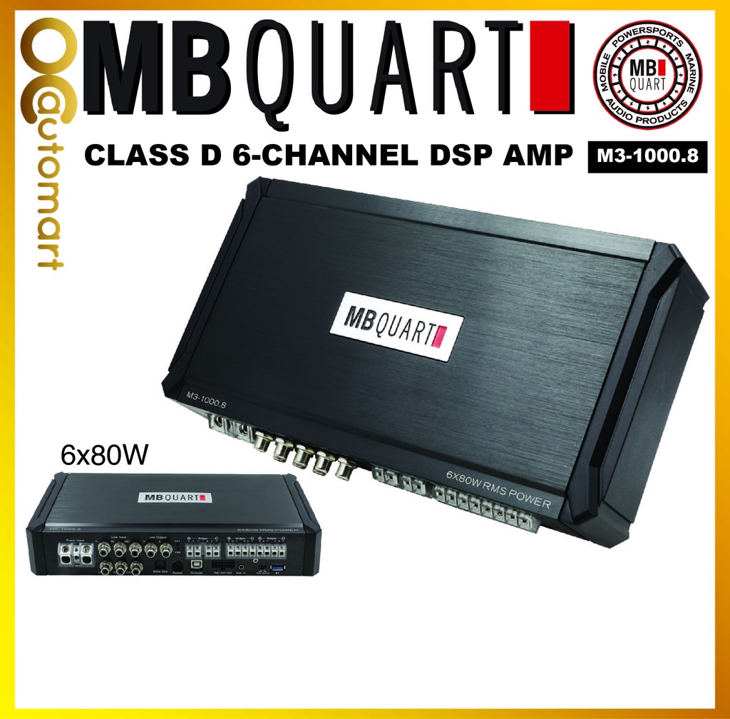 MB Quart 6 Channel Amplifier Built in DSP Digital Signal Processor 6Ch ...
