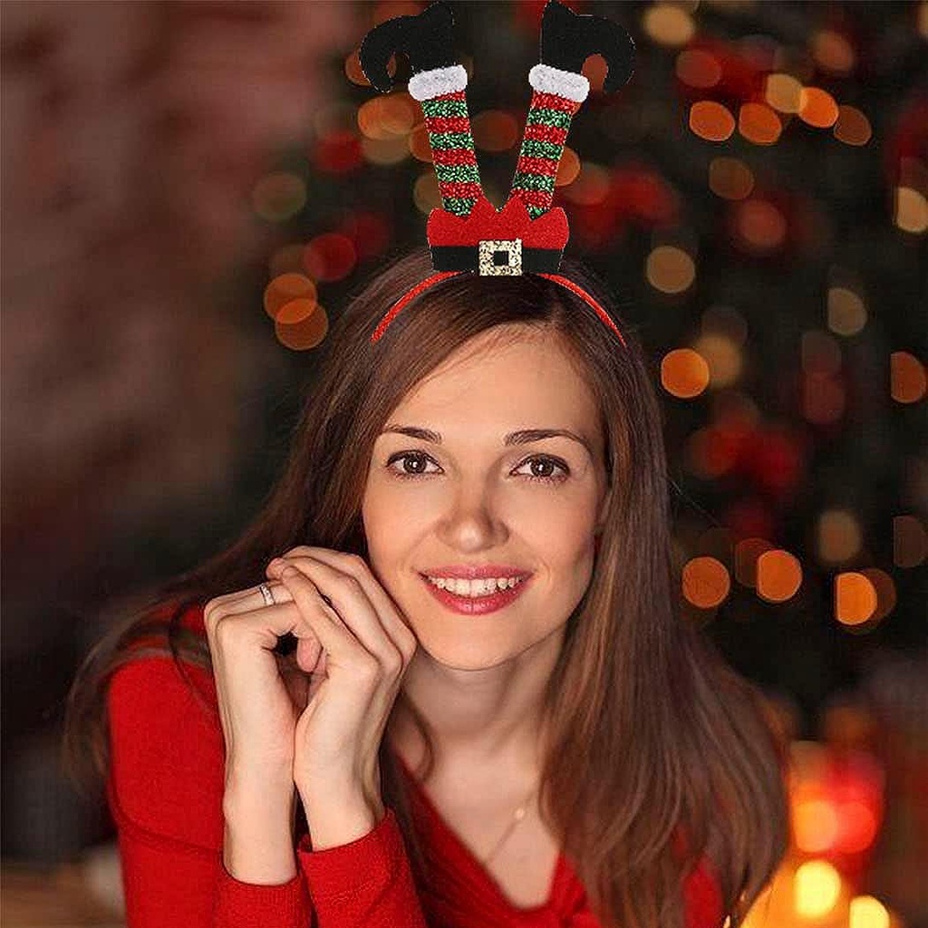 Xmas Hat Santa Claus Leg Christmas Headbands 2024 Merry Christmsa Kids ...