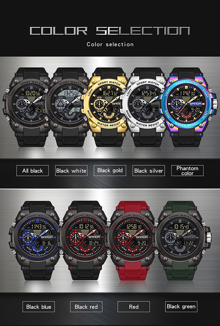 Sanda Men's Digital Fashion Waterproof Outdoor Sports Multifunctional ...