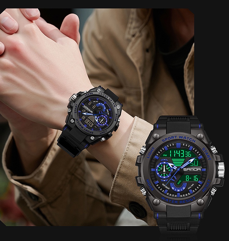 Sanda Men's Digital Fashion Waterproof Outdoor Sports Multifunctional ...