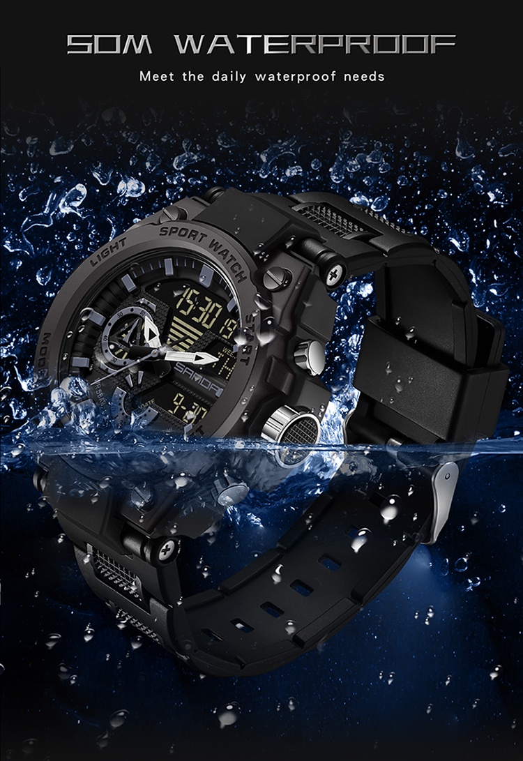 Sanda Men's Digital Fashion Waterproof Outdoor Sports Multifunctional ...
