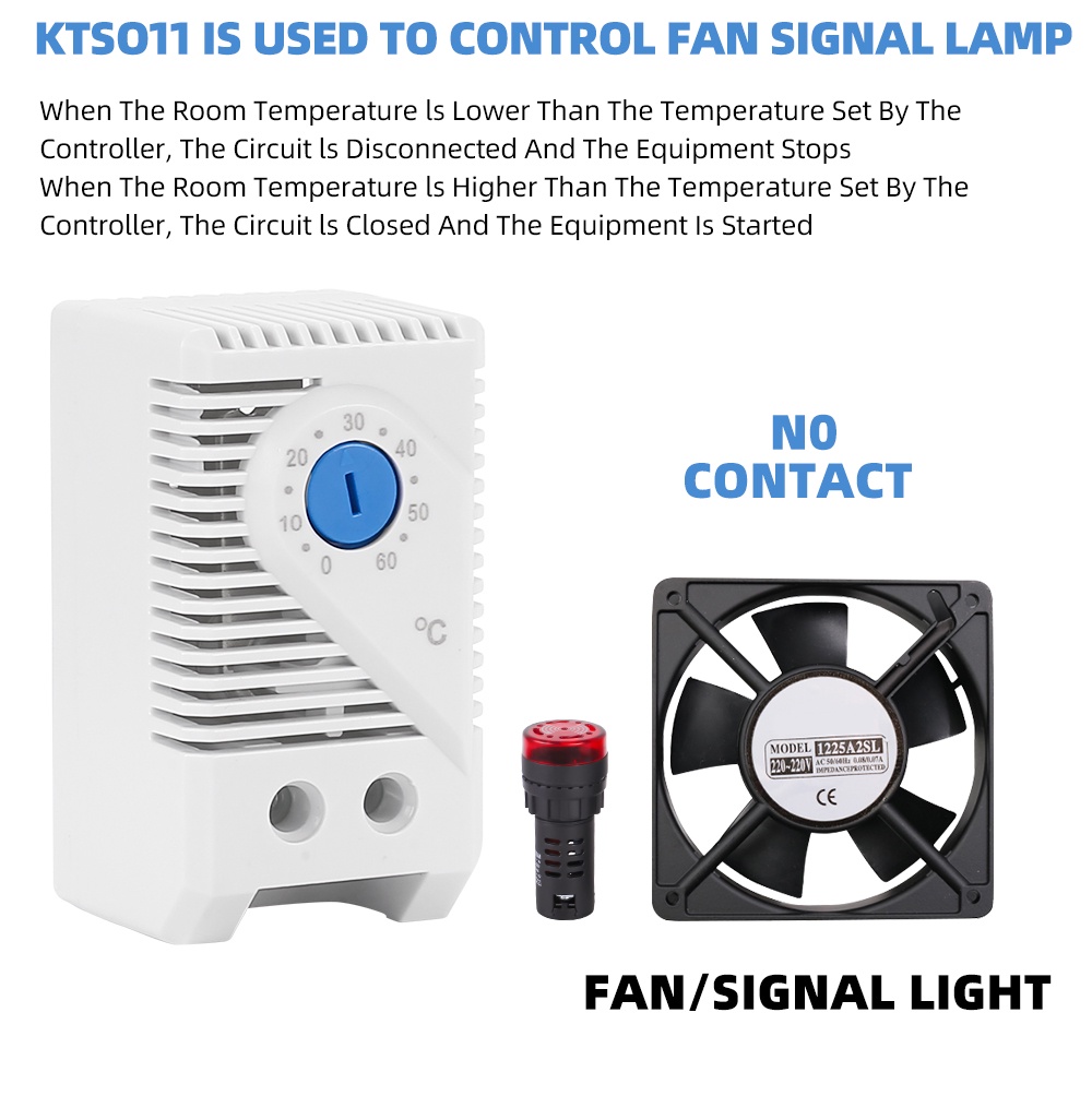 Cabinet Mini Thermostat KTO011 KTS011 ZRO011 Normally Open Normally Closed Compact Mechanical ...