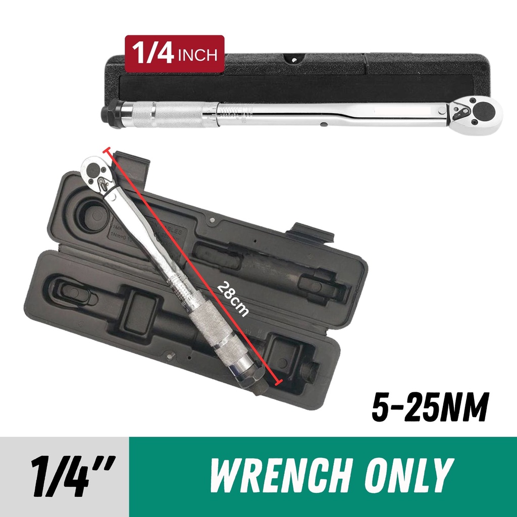 Portable 1/2inch Driver Click Adjustable Micrometer Torque Wrench ...