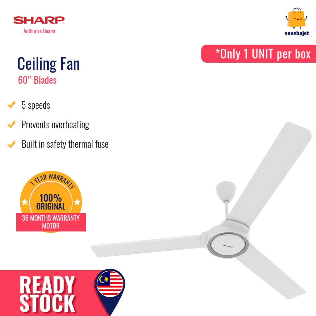 SHARP Ceiling Fan (60") PJC-60CF | Shopee Malaysia