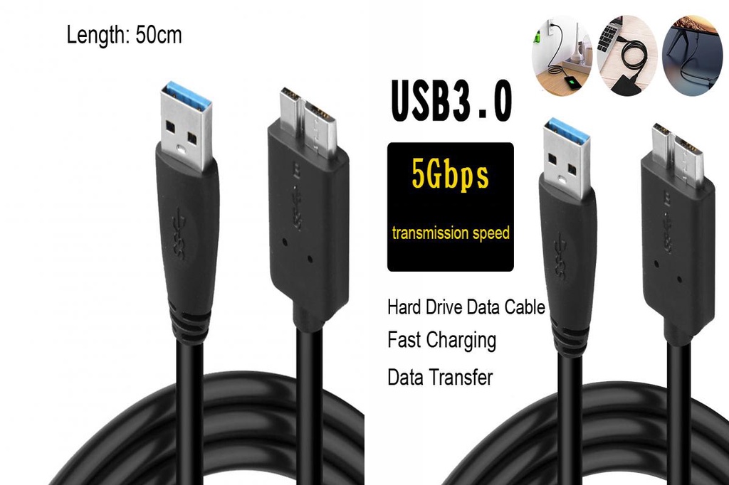 RGA Portable Adapter Cable External Hard Drive Accessory USB 30 Male ...