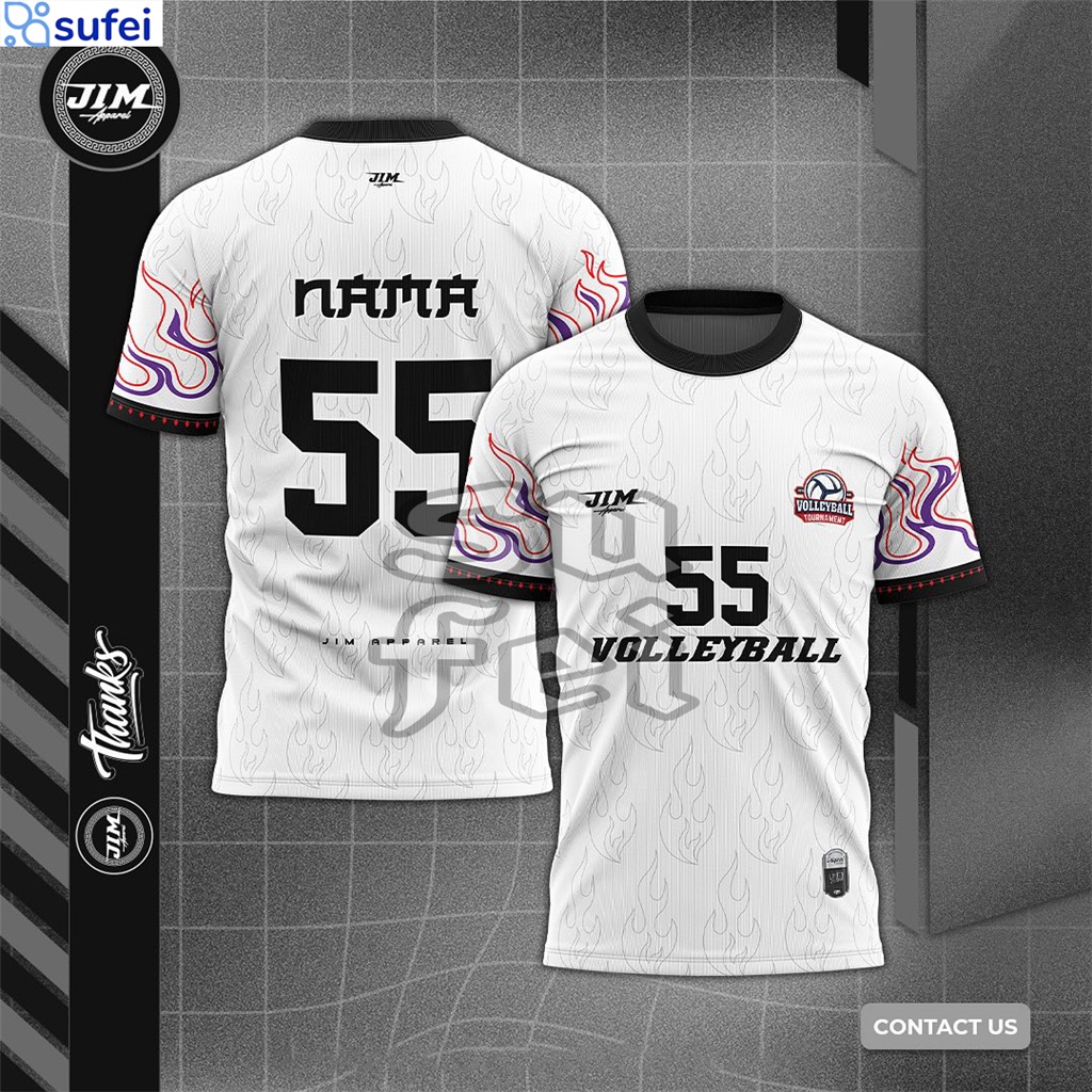 2024 sufei VOLLEYBALL Baju Tshirt Lelaki Thailand Viral Custom Jersey ...