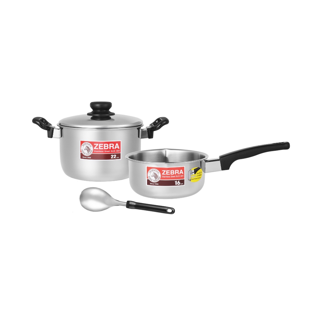 Zebra Lets Cook 4 Pcs Cookware Set | Shopee Malaysia