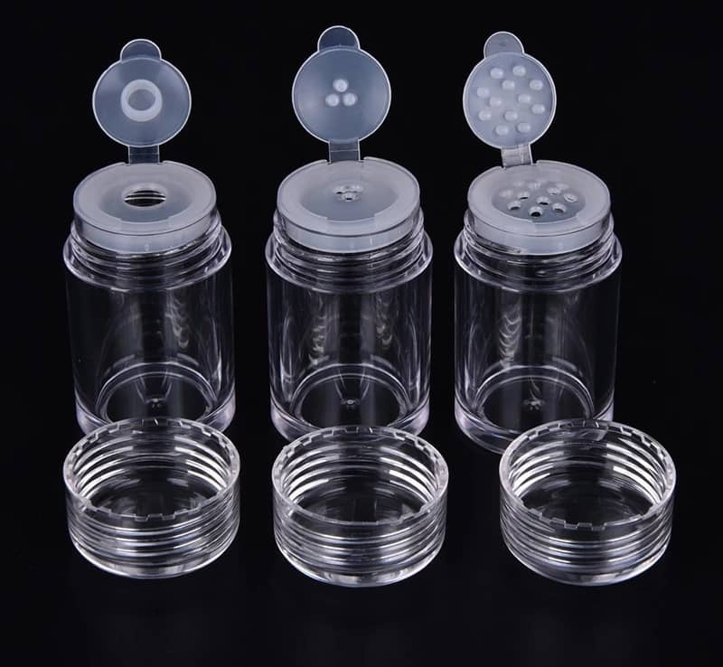 10g high-grade transparent bottle plastic loose powder bottle Cosmetic ...