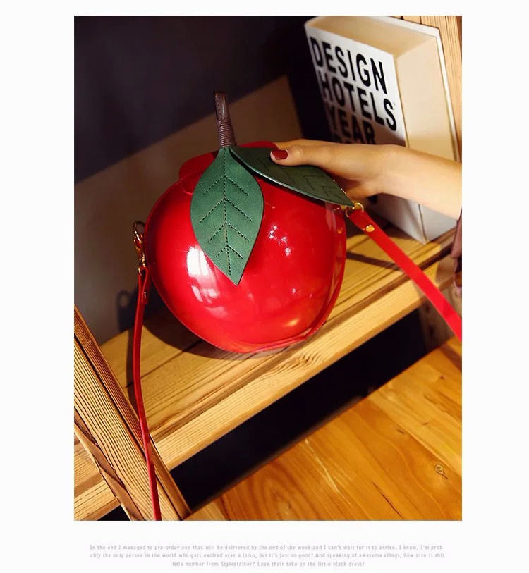 Funny 3D Apple Shape Women Crossbody Bags Girls Small Casual Shoulder ...
