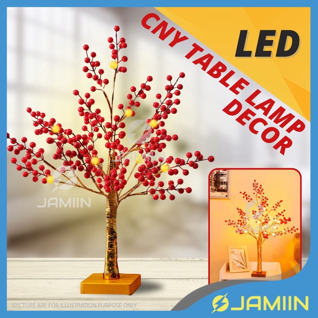 CNY 2025 60CM Money / Red Fruit LED Tree Lamp Lucky Money Tree Lamp CNY ...