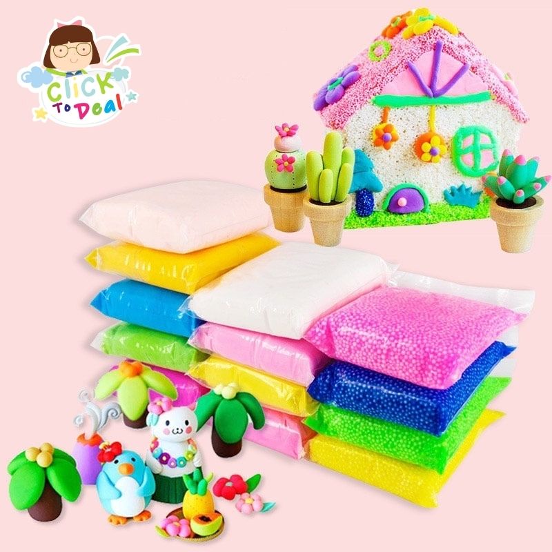 CTD Snow mud clay pearl clay foam clay painting DIY art and craft ...