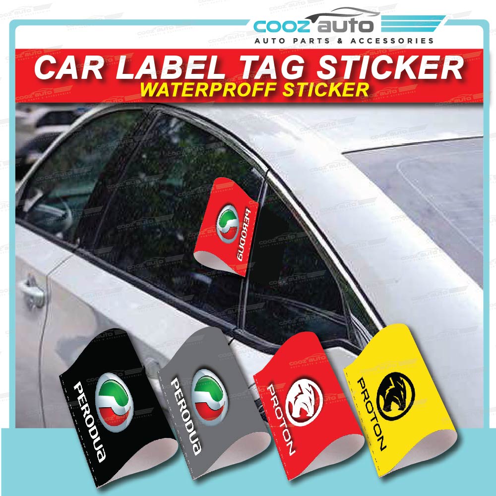 Car Label Tag Bendera Decoration Sticker Waterproof Design PERODUA MYVI ...