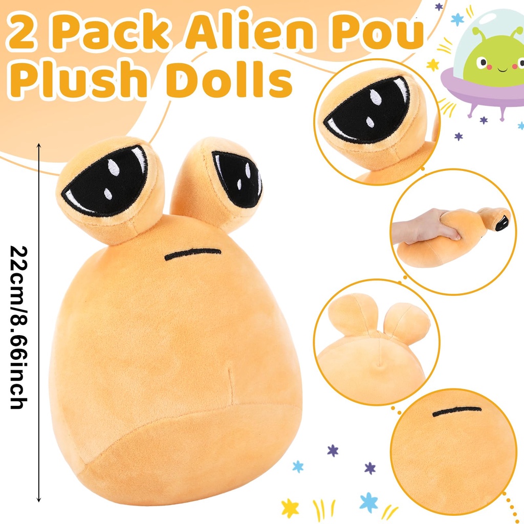 Pou Plush,My Pet Alien Pou Soft Pillow Stuffed Animals Toy,Kawaii DIY ...