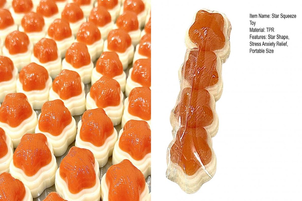 largesize| Calming Star Strip Toy Pudding Stress Ball Soft Tpr Stress ...