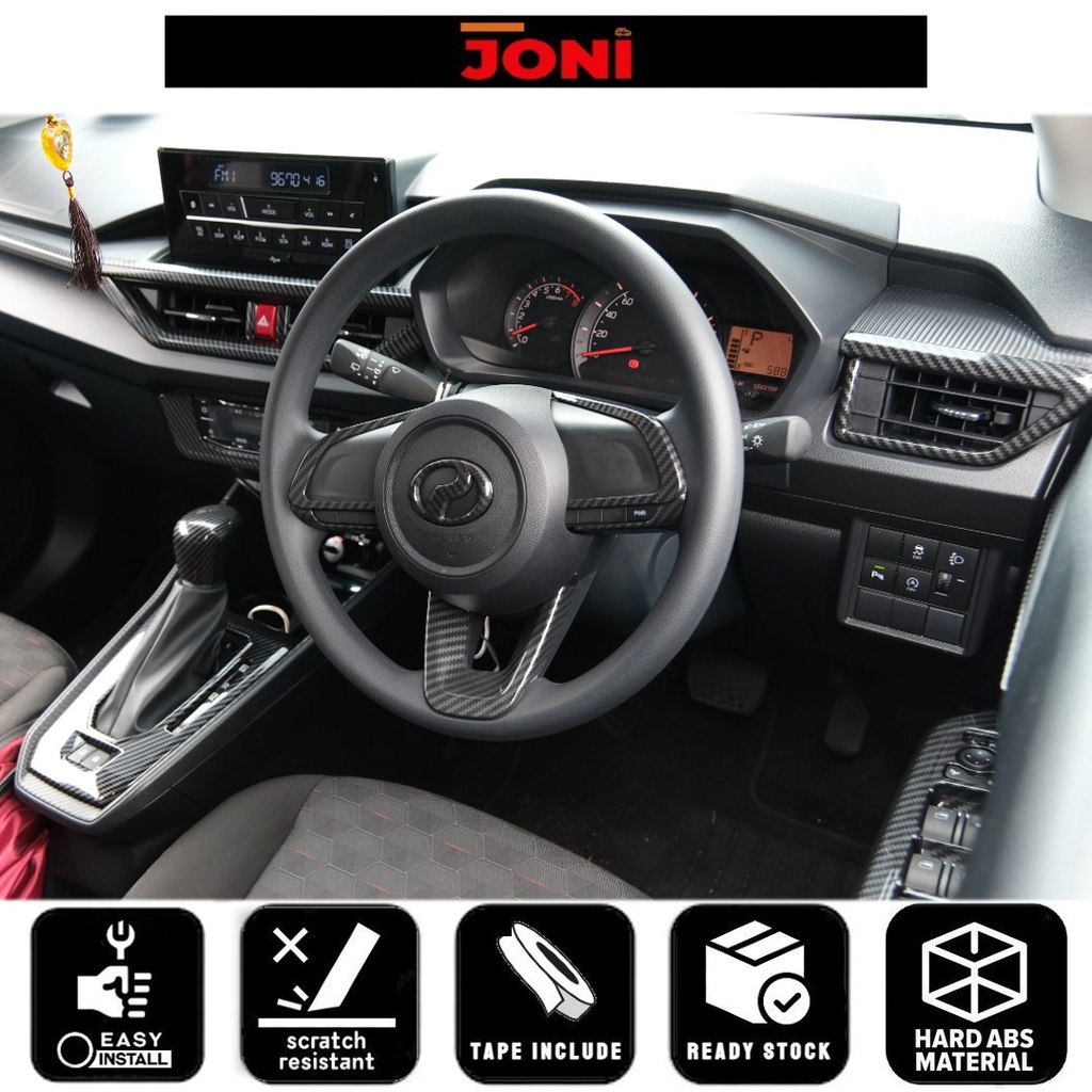 Carbon Fiber Perodua Axia 2023 2024 2025 Interior Steering Aircond ...