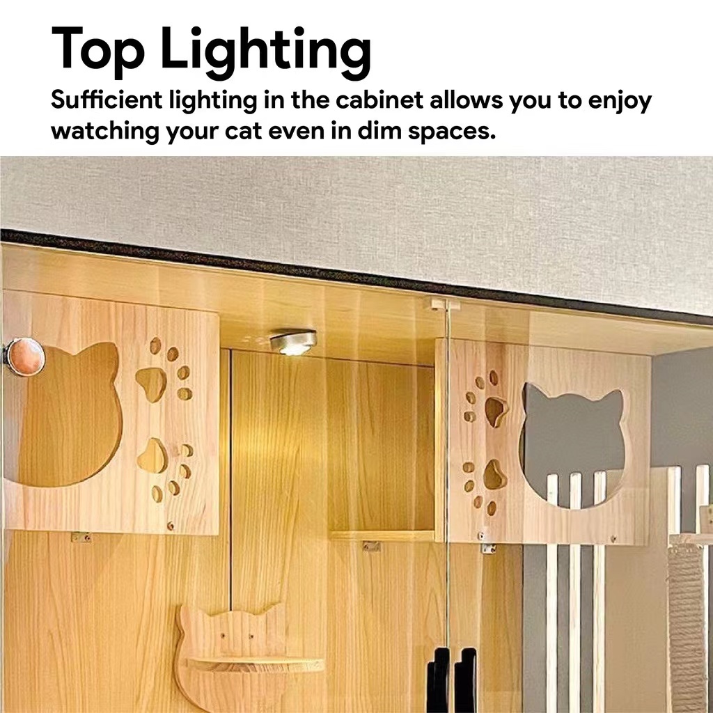 Cat villa solid wood cat cage cat house home cat nest display cabinet ...