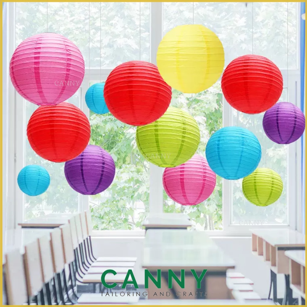1pcs TANGLUNG KERTAS / DIY LANTERN / TANGLUNG HIASAN SIZE 10cm / 15cm ...
