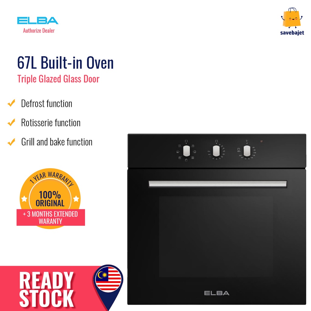 ELBA Built-In Oven Divo EBO-N6770(BK) | Shopee Malaysia
