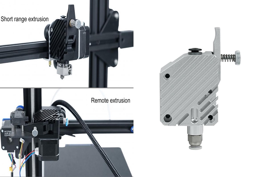 COOD Left Hand Extruder Remote Extruder Upgraded Dual Gear Metal Extruder for Ender 3/5 Cr10s ...