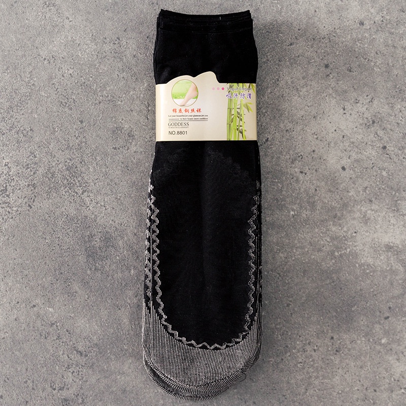 Cotton Bottom Stockings Ladies Anti-Hook Sweat-Absorbent Velvet Short ...