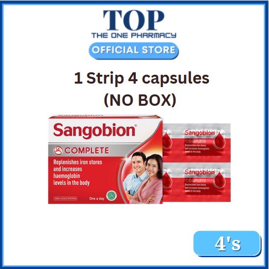 Sangobion Complete 1 strip 4's (NO BOX) | Shopee Malaysia