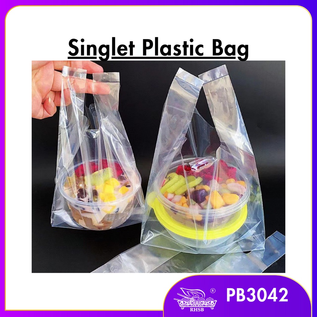 [50PCS] PLASTIC BAG QUALITY / SINGLET PLASTIC BAG / TRANSPARENT PLASTIC ...
