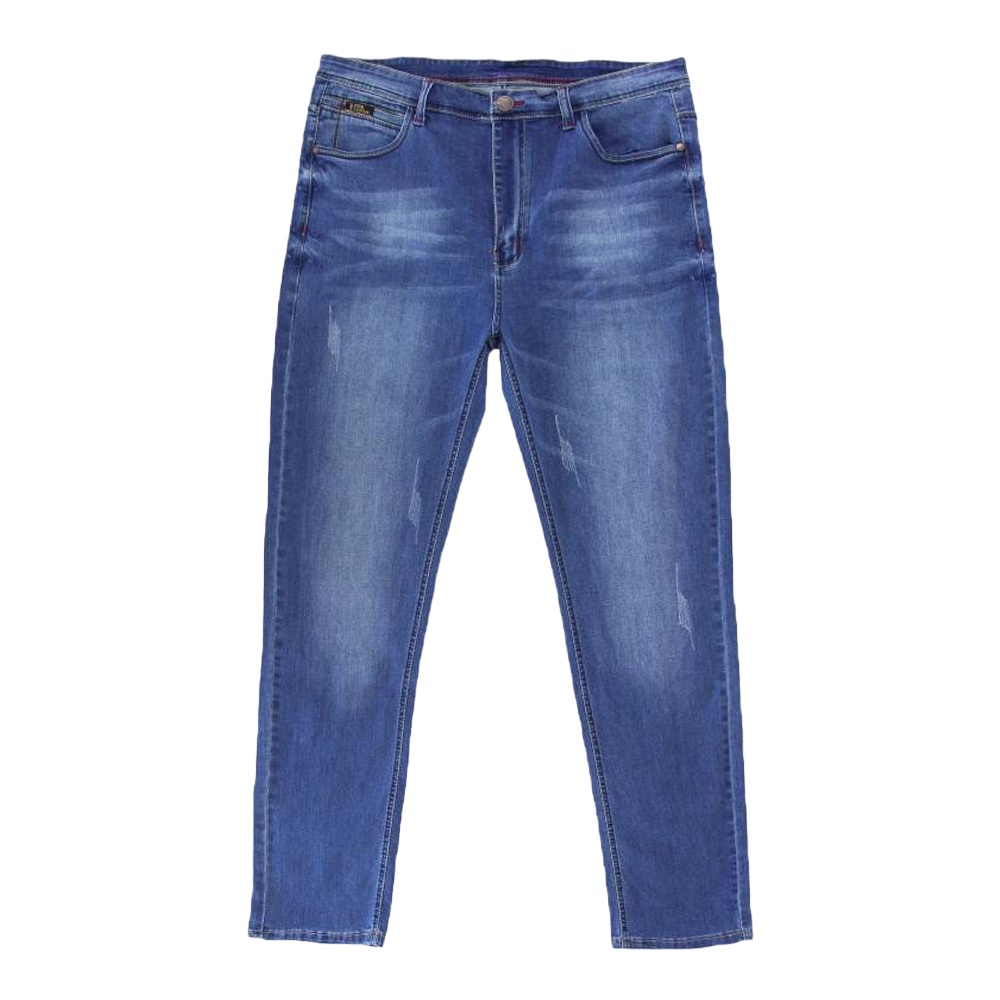 ROYAL EXTREMA Plus Size Stretchable Whiskering & Grinding Jeans ...