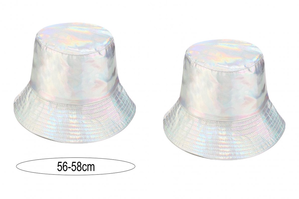 Punk Sun Hat for Daily Outing Short Brim Bright Surface Bucket Hat ...