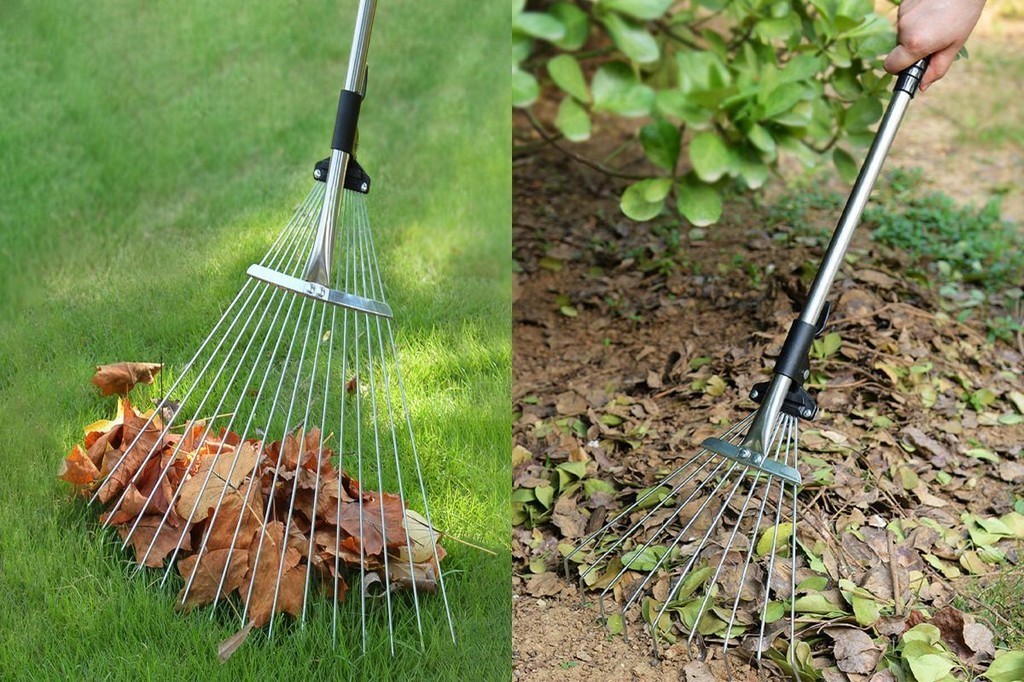 {Bakilili} Rust-resistant Leaf Rake Stainless Steel Leaf Rake ...