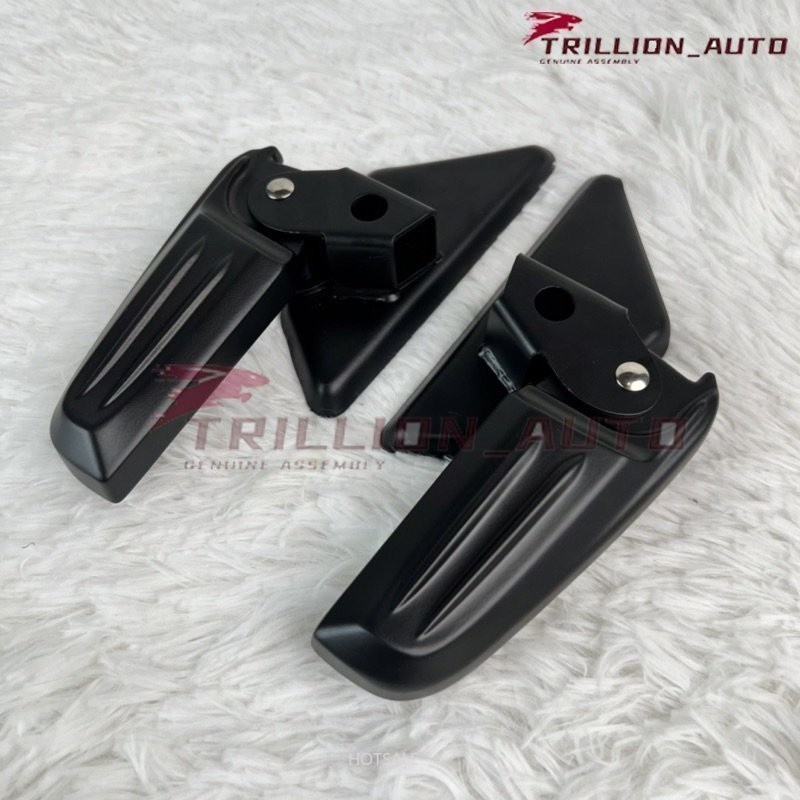 1 Pair Rear Footrest Vespa Foot Rest with Mounting Nuts Black Silver ...
