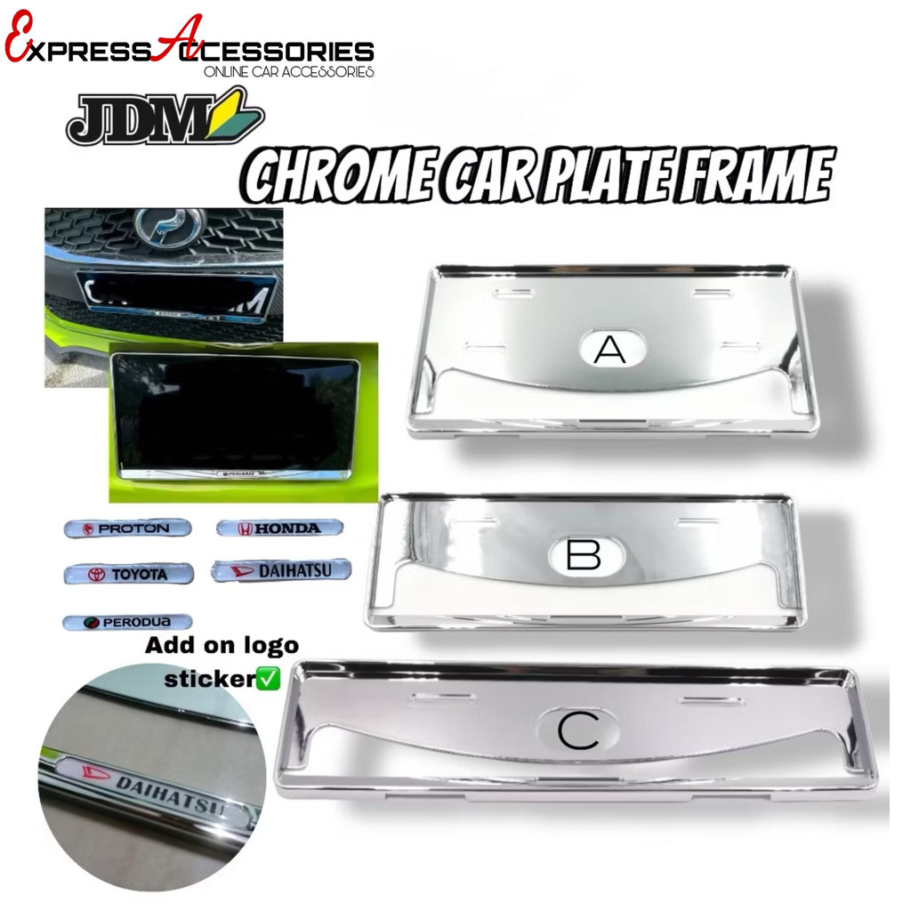 3 SIZE JDM CHROME DAIHATSU COVER JAPAN ABS CAR PLATE FRAME CAR PLATE ...