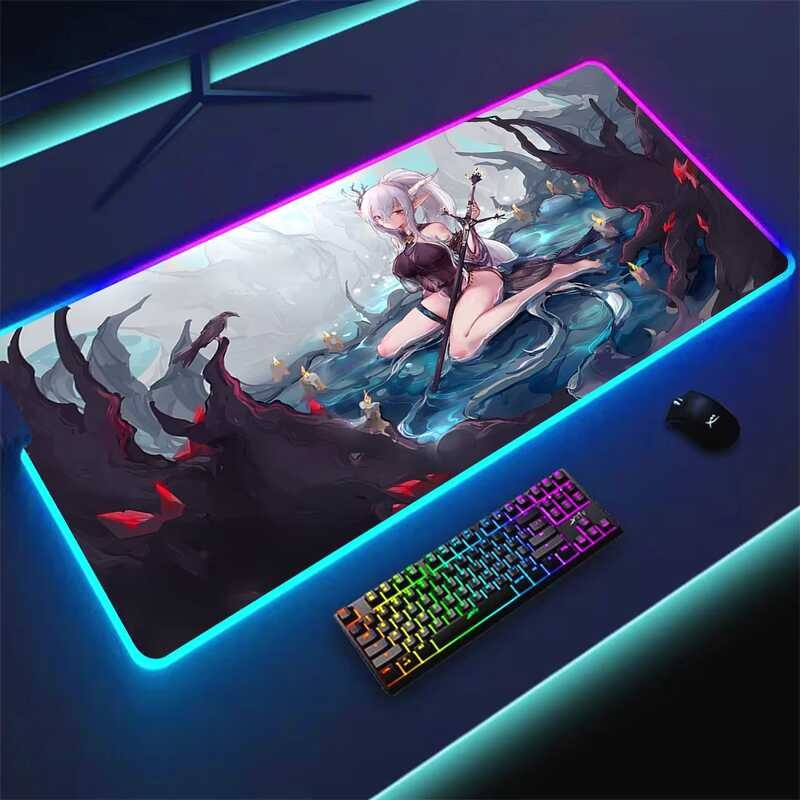 Large RGB Mouse Pad XXL LED Mouse Mat Arknights Mouse Pad Japan Cool ...