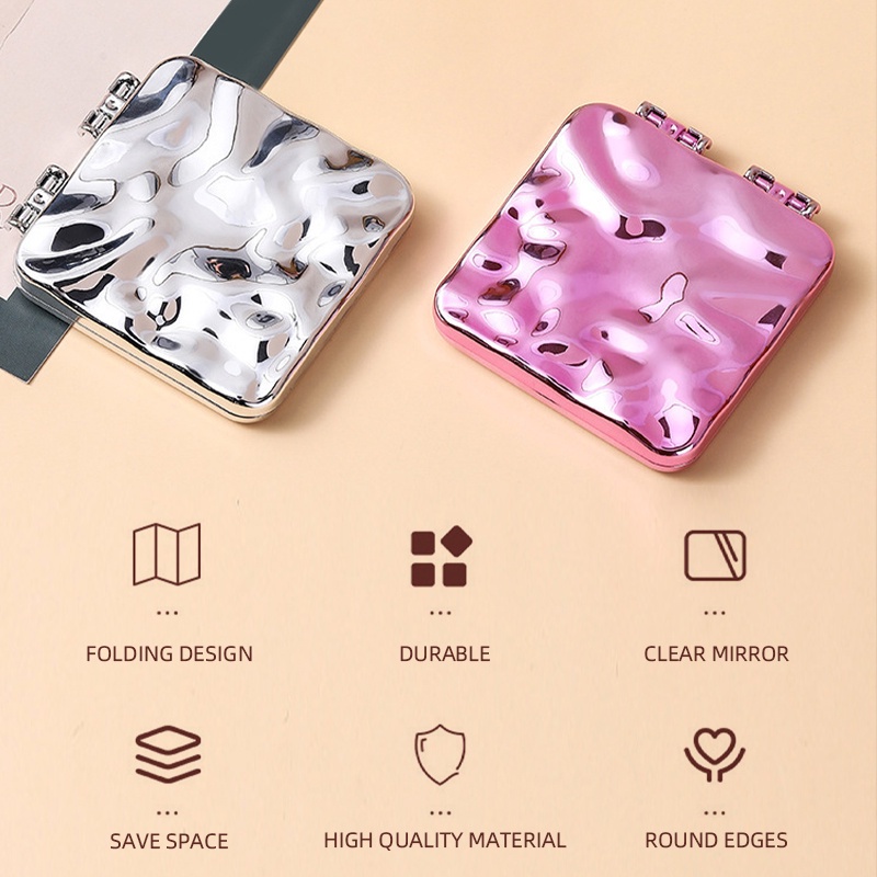 Eyelash Extension Handheld Makeup Mirror Square Makeup Vanity Mirror ...