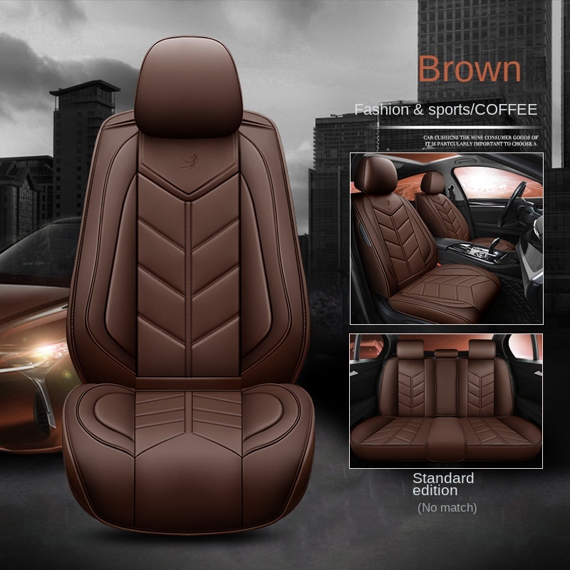 Universal Fit Custom Fit Car Seat Covers PU Leather Full Set Front Seat ...
