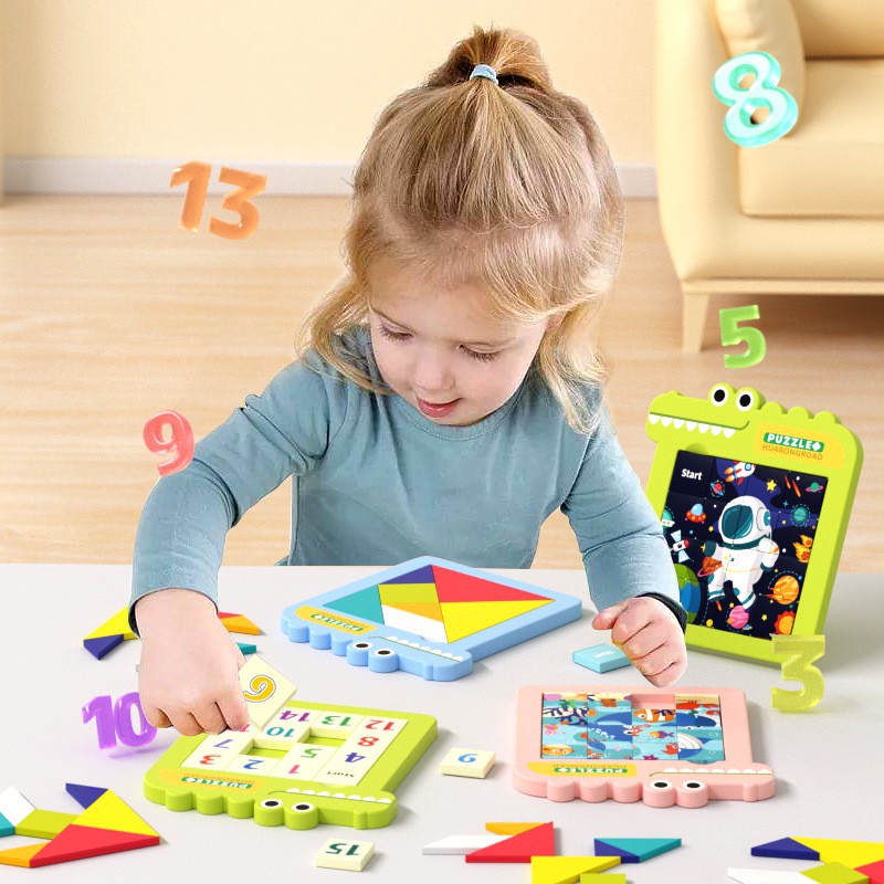 Huarongdao Slide Puzzle Brain Game Astronaut Creative Children's Puzzle ...