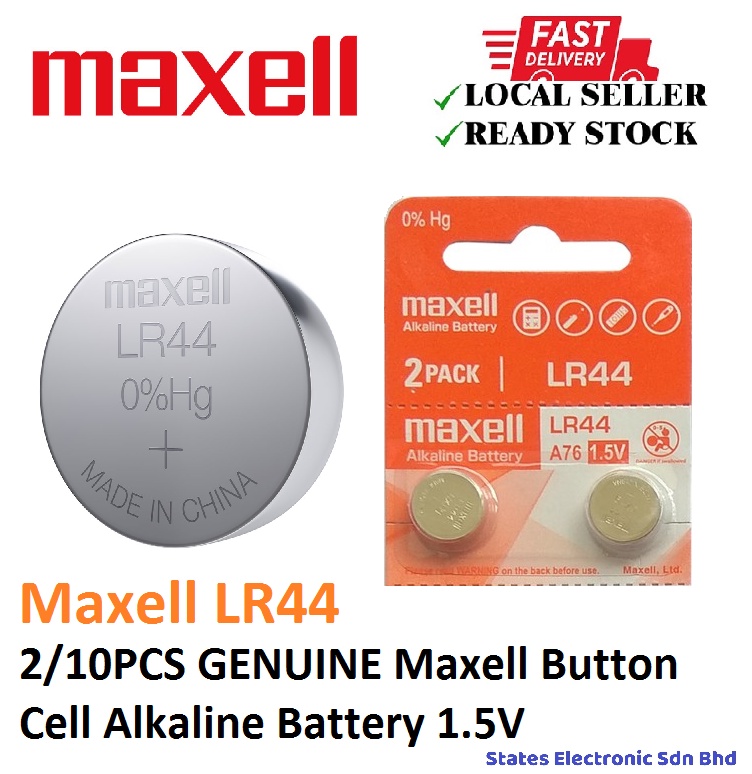 2/10PCS LR44 A76 AG13 L1154 G13 V13GA GENUINE Maxell Button Cell ...
