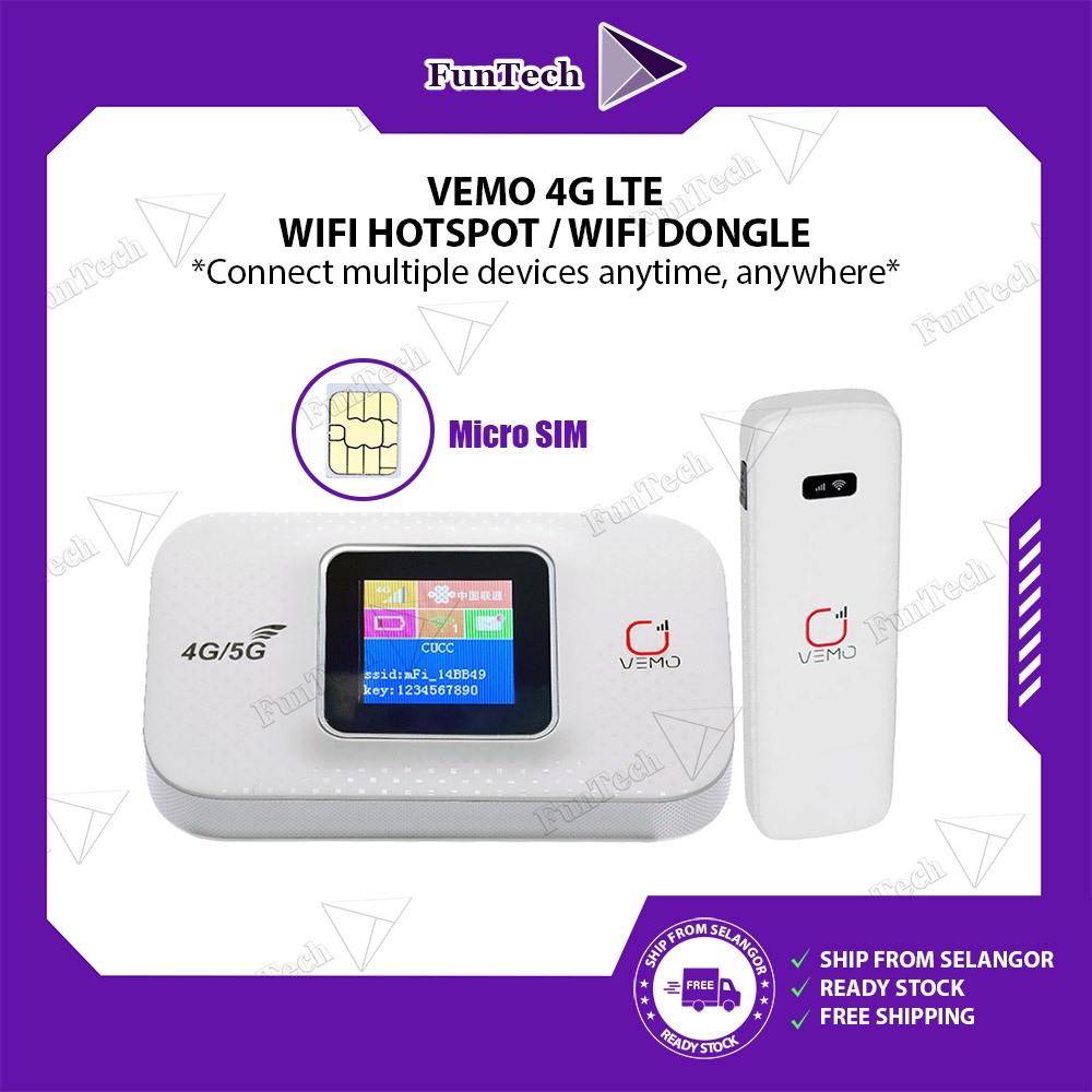 FunTech VEMO E5783 4G LTE 300Mbps Portable Router 3000Mah Battery WiFi Router MF90 4G LTE ...