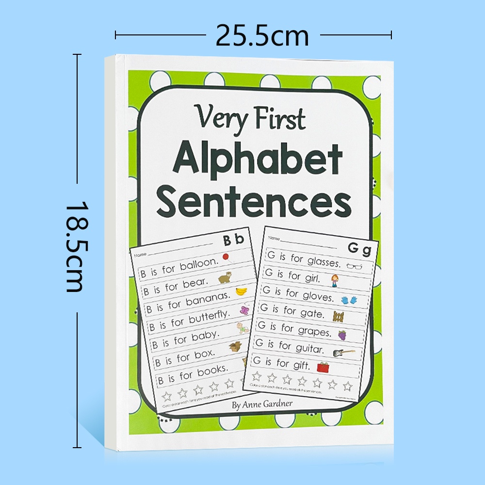 240Pages Very First Alphabet Sentence Sight Word Handwriting Practice ...
