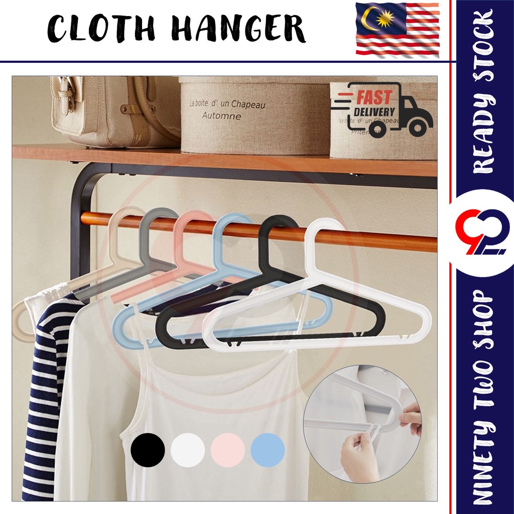 Premium Hanger No Trace Nordic Color Plastic Clothes Baju Ikea Style ...