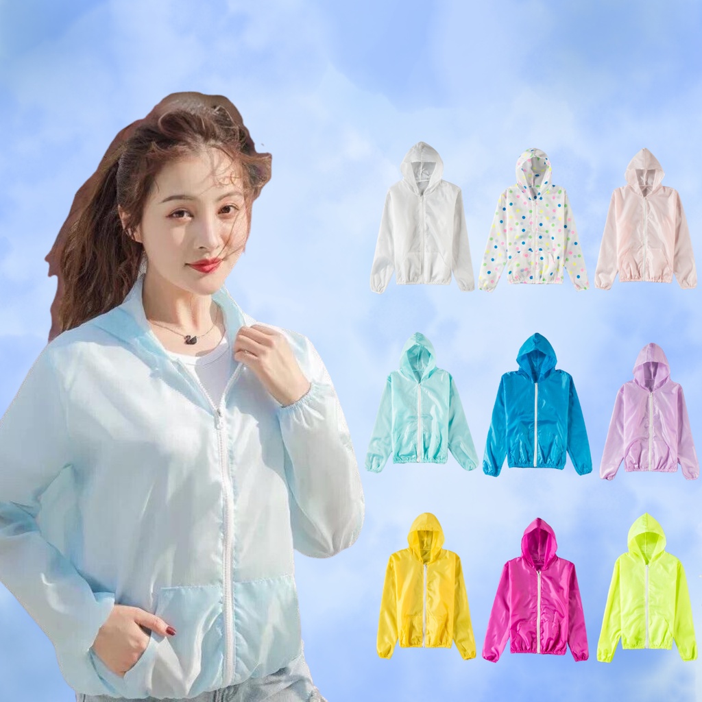 (UV PROTECTION) Waterproof Transparent Jacket Adult & Kids Unisex ...