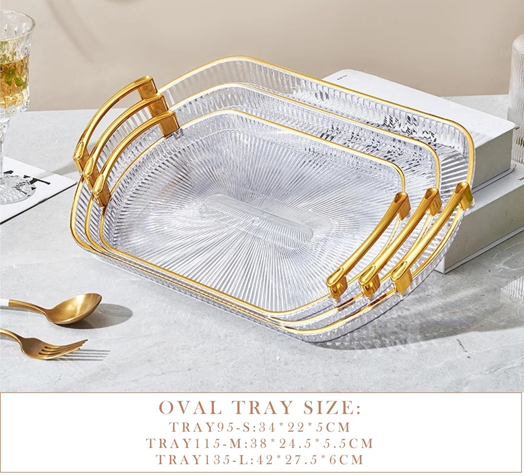 [Sell in 1 PCS] Romantika Luxury Double Ear Handle Clear Plastic Fruit ...