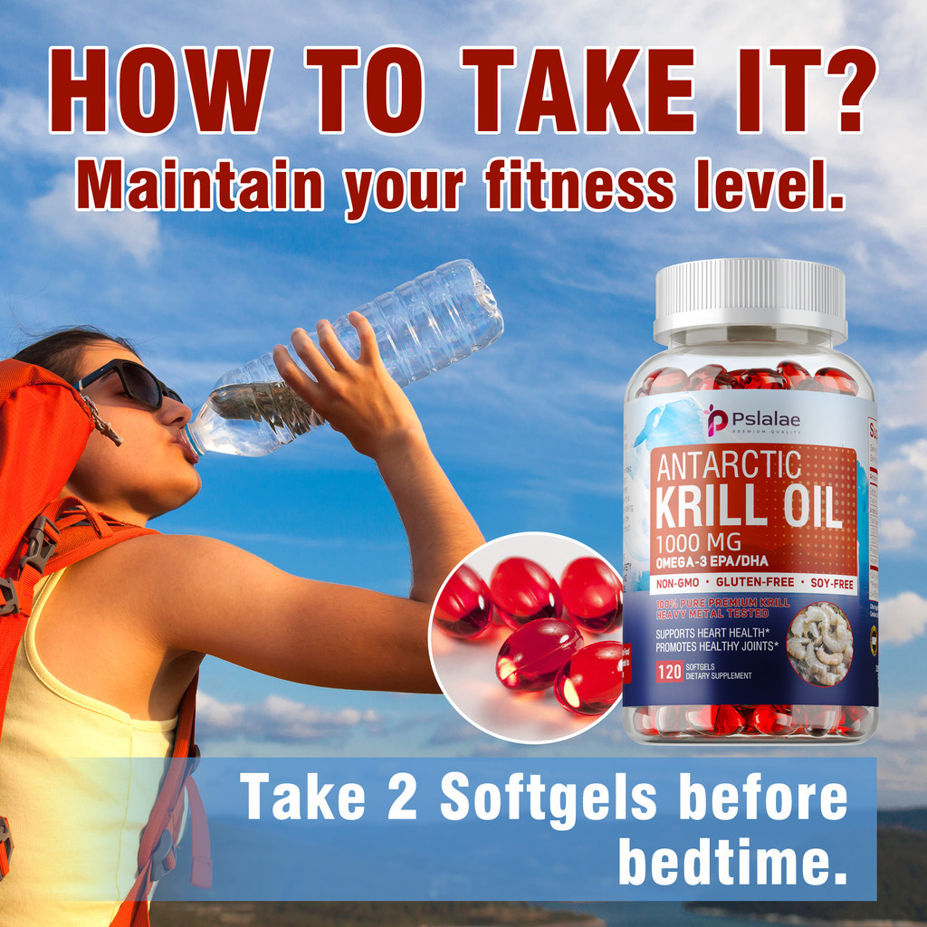 Dietary Supplement, 120 Capsules, Contains Antarctic Krill Oil and ...