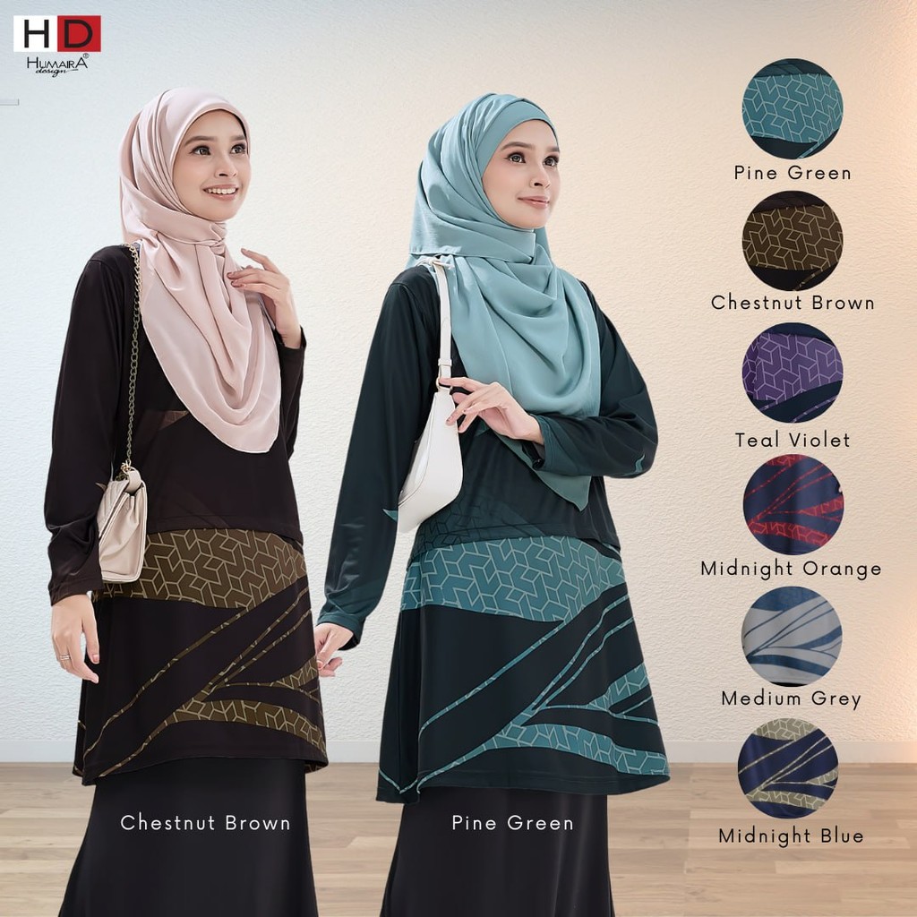 T shirt Jersey Muslimah Microfibre Humaira Design Molly (Size S-5XL ...