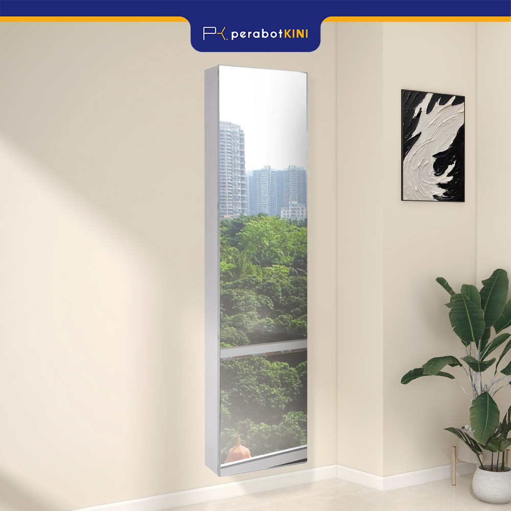 Nova Sliding Wall Mirror with Storage (SWM450) Cermin Panjang | Full ...