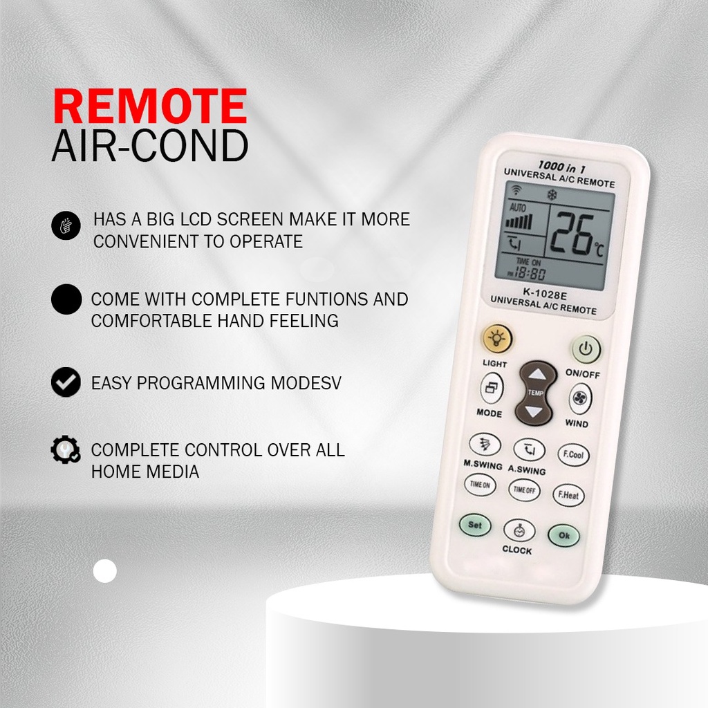 1000 In 1remote Control Daikin / Panasonic Air Universal Aircon Remote ...