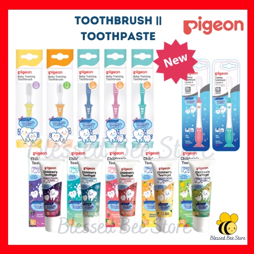 Pigeon Baby Training Toothbrush || Children Tooth Gel (with Fluoride ...